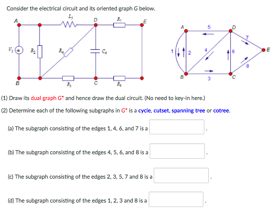 Solved Consider the electrical circuit and its oriented | Chegg.com
