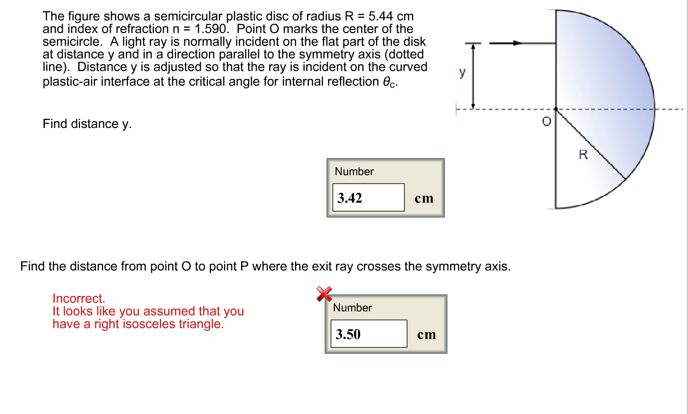 Solved The figure shows a semicircular plastic disc of | Chegg.com