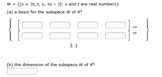 Solved Find a basis for and the dimension of the subspace W | Chegg.com