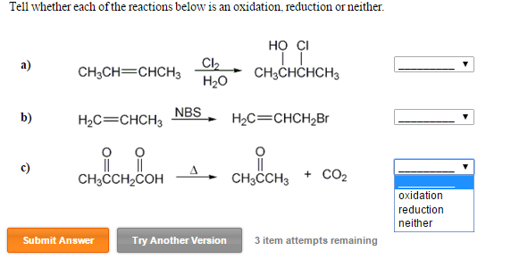 Solved Tell whether each of the reactions below is an | Chegg.com