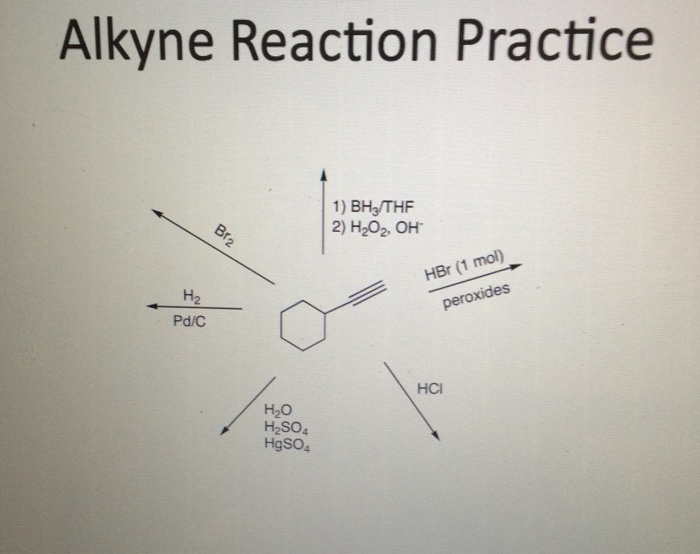 Solved Alkyne Reaction Practice | Chegg.com