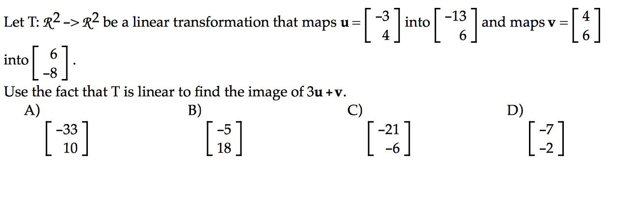 Solved Let T: R^2 rightarrow R^2 be a linear tranformation | Chegg.com