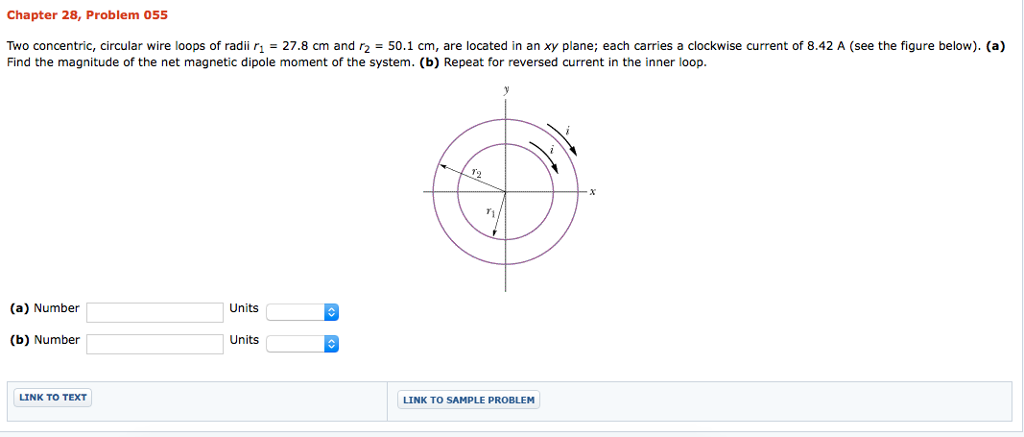 Solved Chapter 28, Problem 055 Two concentric, circular wire | Chegg.com