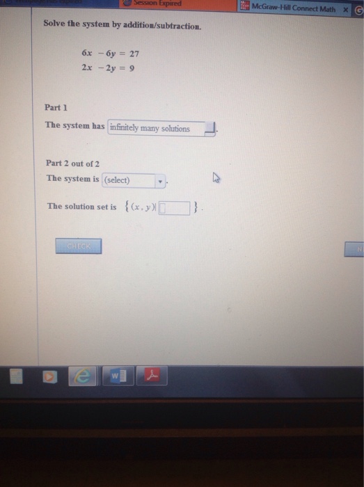 Solved Solve the system by addition/subtraction. 6x - 6y = | Chegg.com