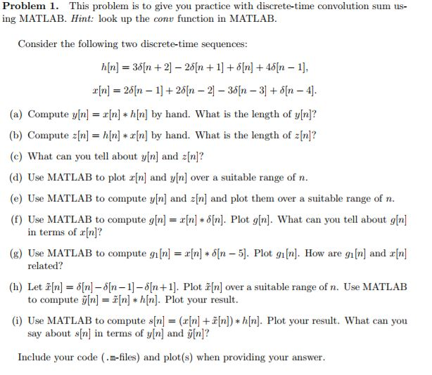 Solved Problem 1. This problem is to give you practice with | Chegg.com