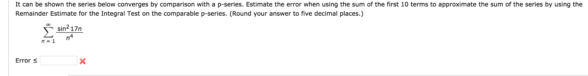 Solved Consider the following series. Use the sum of the | Chegg.com
