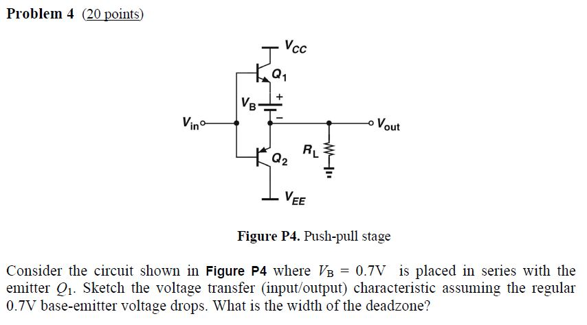 Solved Consider the circuit shown in Figure P4 where V_B = | Chegg.com