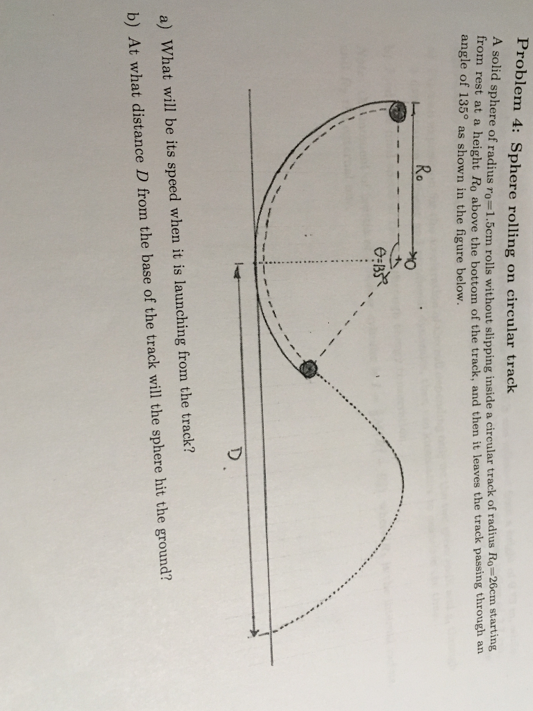 Solved Prob lem 4: Sphere rolling on circular track A solid | Chegg.com Solved Prob lem 4: Sphere rolling on circular track A solid | Chegg.com