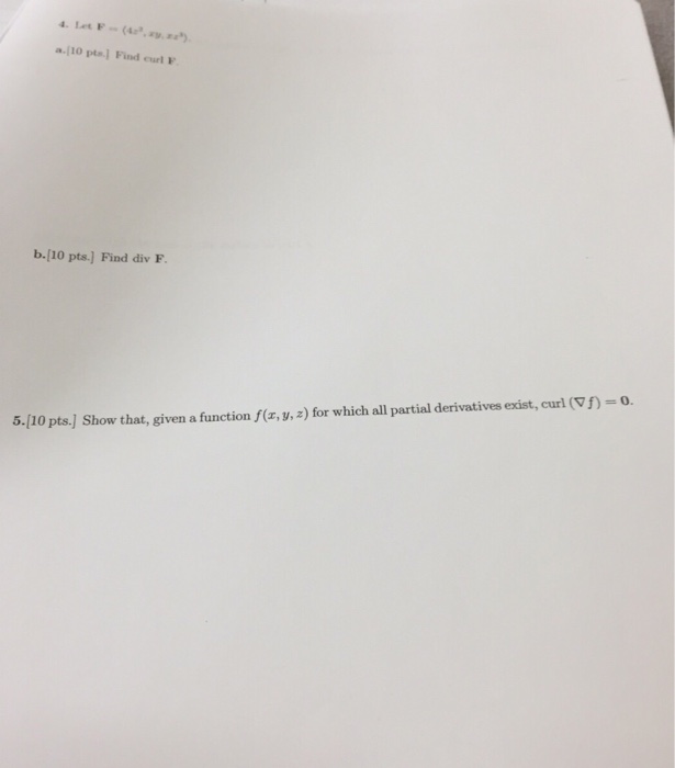 Solved Find div f. Show that, given a function f(x, y, z) | Chegg.com