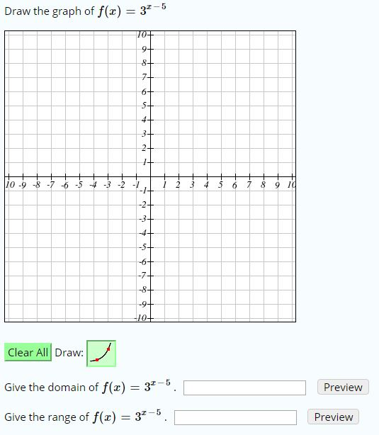 Solved Draw the graph of f(z)3 8 6 1O 10 Clear All Draw: | Chegg.com