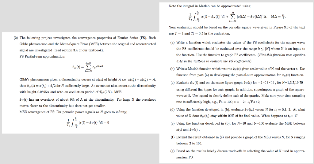 Solved The following project investigates the convergence | Chegg.com
