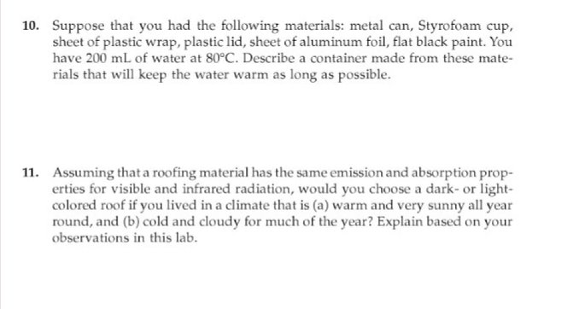 Solved Suppose that you had the following materials: metal | Chegg.com