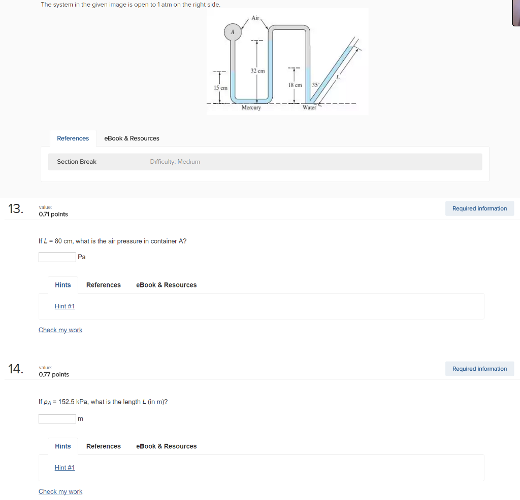 Solved The system the given image is open to 1 atm on the | Chegg.com
