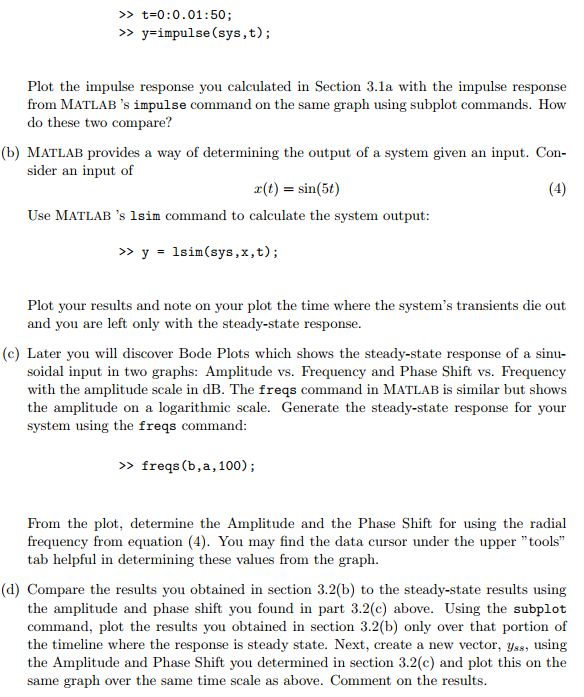 Solved MATLAB Simulation of a Second-Order System you will | Chegg.com