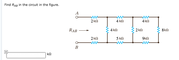 Solved Find RAB in the circuit in the figure. RAB . | Chegg.com