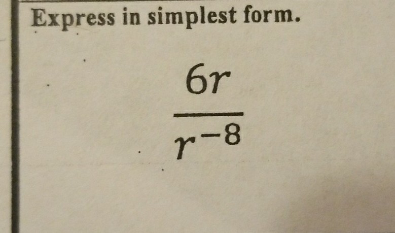 Solved Express in simplest form. 8 | Chegg.com