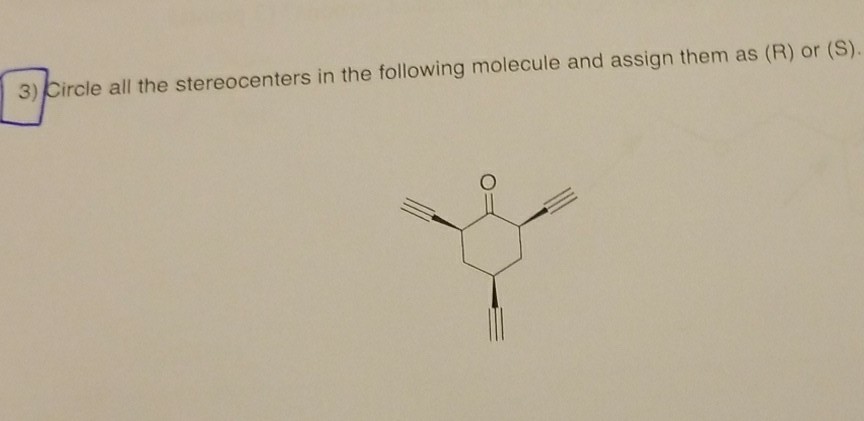 Solved 3) Circle all the stereocenters in the following | Chegg.com
