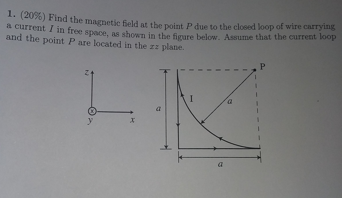 Solved 1 20% Find the magnetic field at the point P due to | Chegg.com