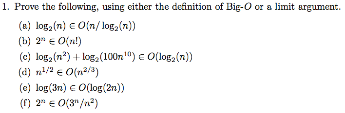 Solved Prove the following, using either the definition of | Chegg.com