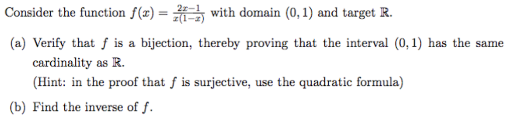 Solved 2-1 r(1-) Consider the function with domain (0,1) and | Chegg.com