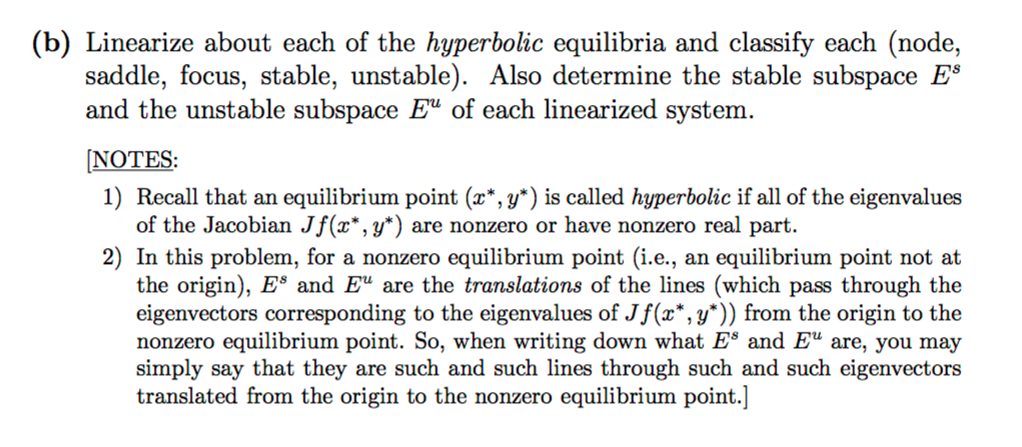 3. (The Hartman-Grobman Theorem.) Consider the system | Chegg.com
