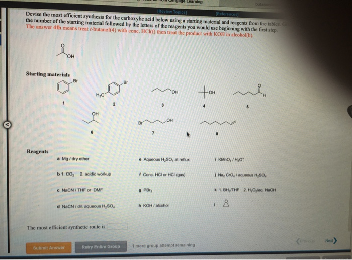Solved Devise the most efficient synthesis for the | Chegg.com