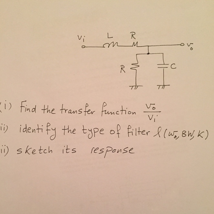 Solved Find the transfer function v_o/v_1 Identify the type | Chegg.com