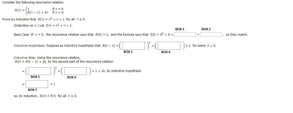 Solved Consider the following recurrence relation: 1 R(n | Chegg.com