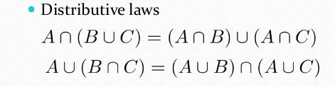 Solved Distributive laws A Intersection (B Union C) = (A | Chegg.com