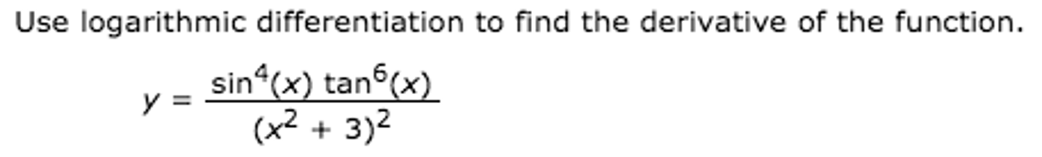 Solved Use logarithmic differentiation to find the | Chegg.com