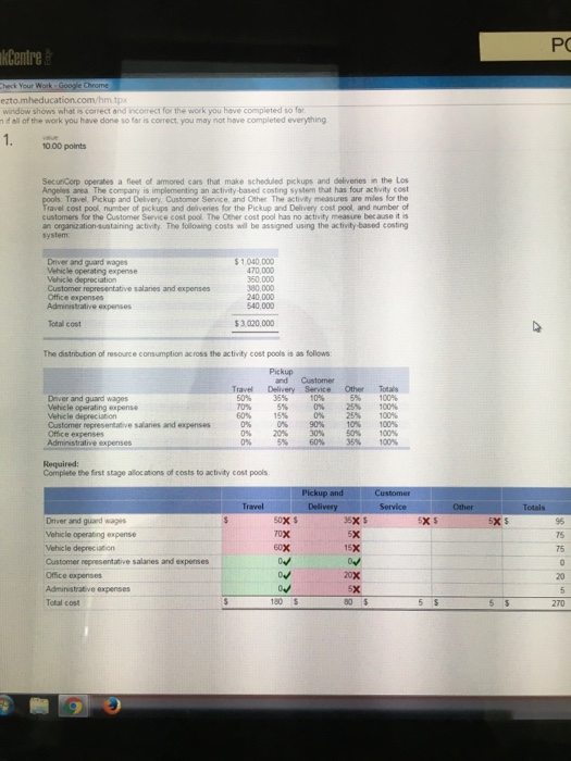Solved PO Centre com/hm.tp window shows what is correct and | Chegg.com