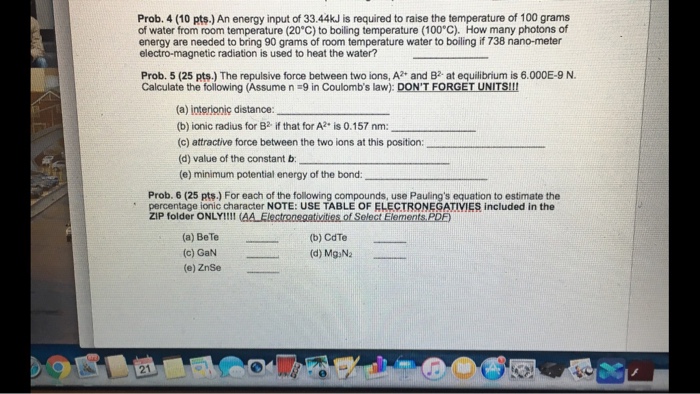 Solved An energy input of 33.44kJ is required to raise the | Chegg.com
