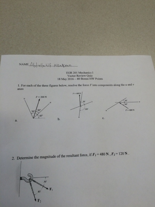 Solved For each of the three figures below, resolve the | Chegg.com
