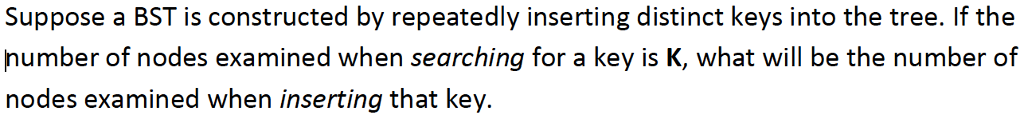 Solved Suppose a BST is constructed by repeatedly inserting | Chegg.com