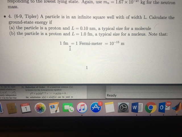Solved A particle is in an infinite square well with of | Chegg.com