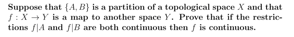 Solved Suppose that {A, B) is a partition of a topological | Chegg.com