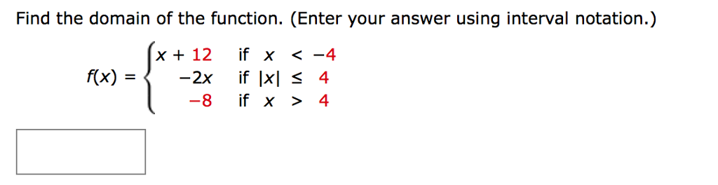 Solved Find the domain of the function. (Enter your answer | Chegg.com