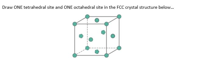 Solved: Draw ONE Tetrahedral Site And ONE Octahedral Site ... | Chegg.com