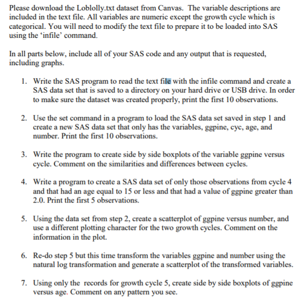 Please answer ALL parts 1-7. Below is the | Chegg.com