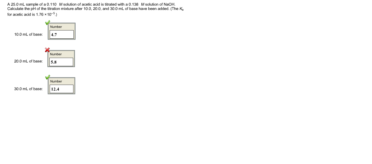 Solved A 25.0 mL sample of a 0.110 M solution of acetic acid | Chegg.com