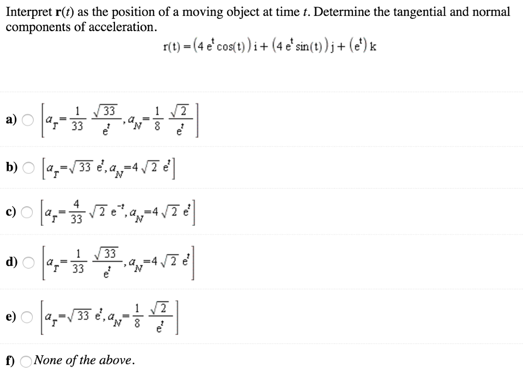 Solved Interpret r(t) as the position of a moving object at | Chegg.com