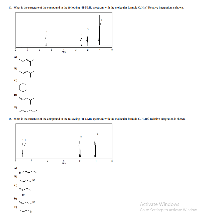 Solved 17. What is the structure of the compound in the | Chegg.com
