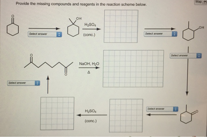 Solved Provide the missing compounds and reagents in the | Chegg.com