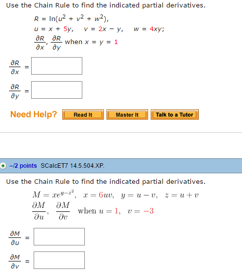 Solved Use the Chain Rule to find the indicated partial | Chegg.com