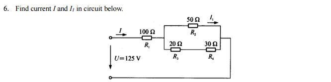 Solved Find current I and I_1 in circuit below. | Chegg.com