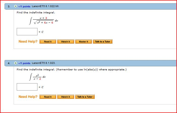 Solved Find the indefinite integral. Integral x + | Chegg.com