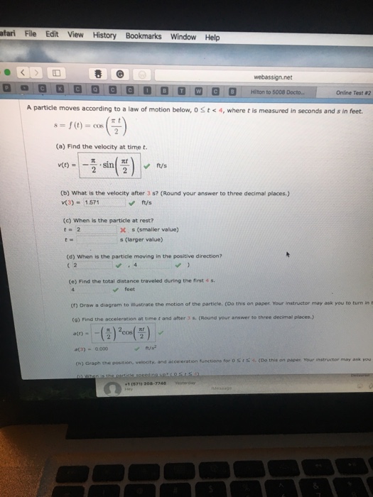 Solved A particle moves according to a law of motion below, | Chegg.com