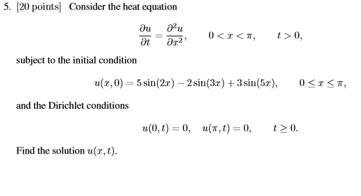 Solved Consider the heat equation partial differential | Chegg.com