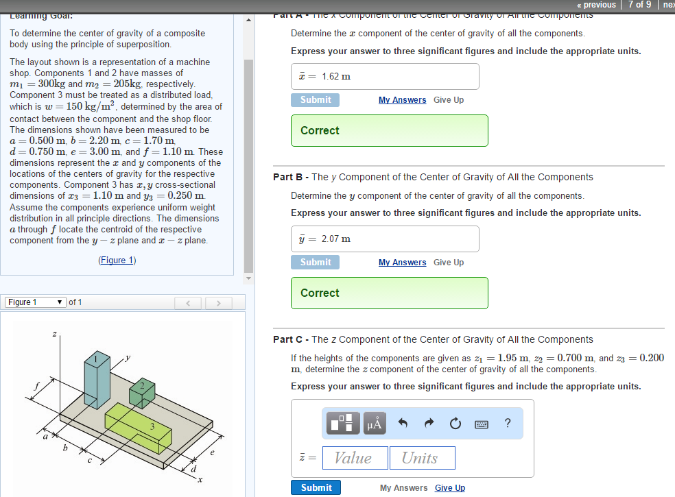 Solved To determine the center of gravity of a composite | Chegg.com