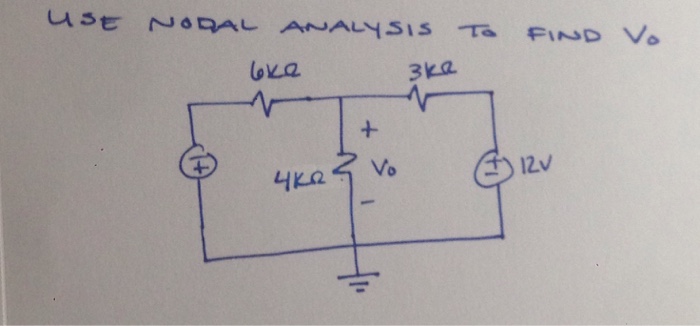 Solved USE NODAL ANALYSIS TO FIND V_o | Chegg.com